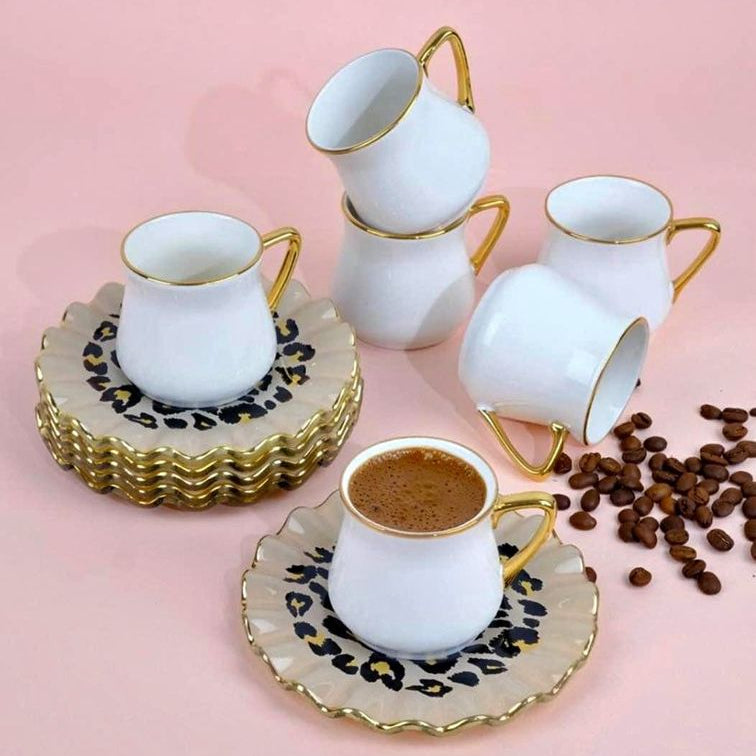 Leopard Cream Espresso Set – Bold & Elegant Coffee Moments | Canapy ...