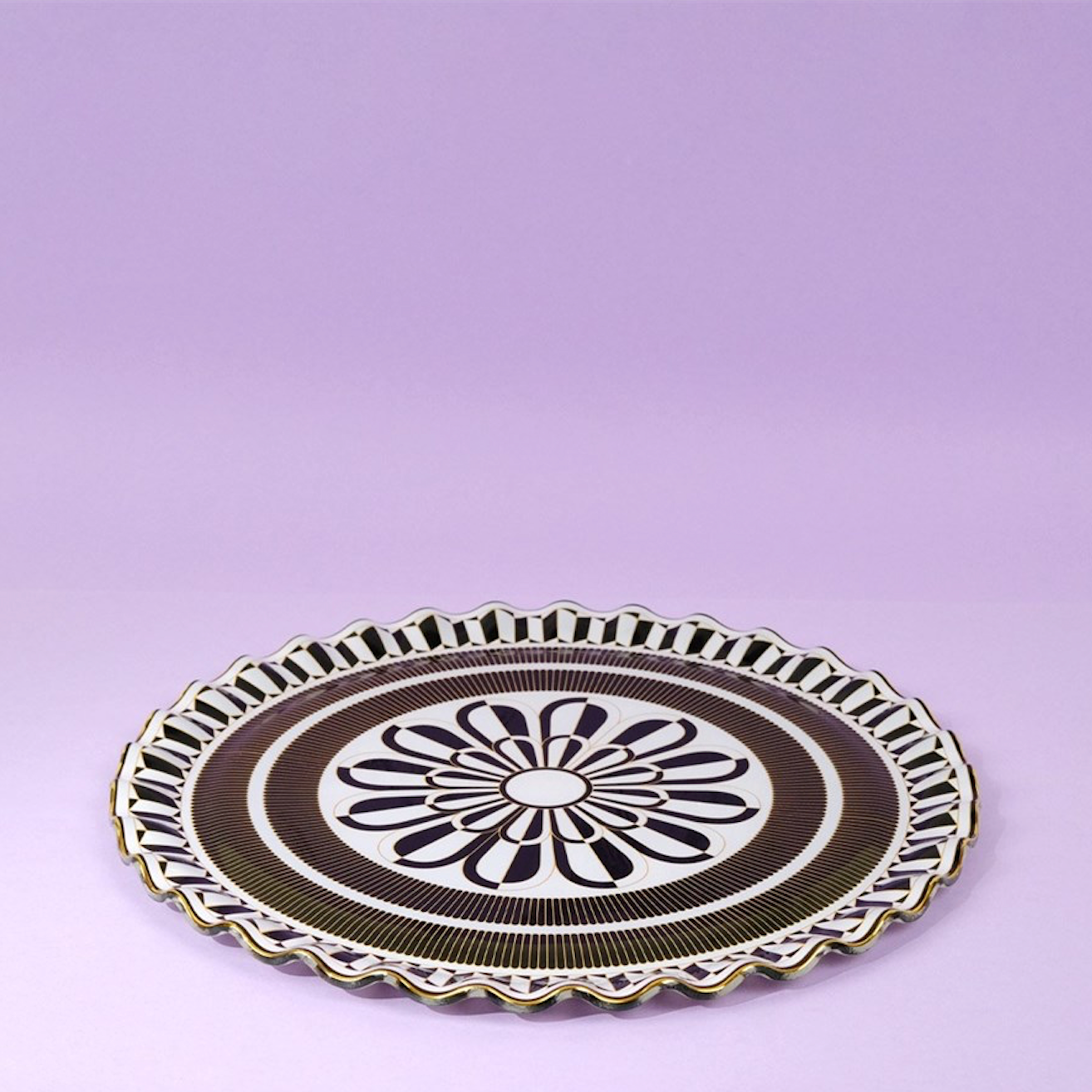 Refined Tray – Gold Gilded Glass Tray | Canapy Furniture